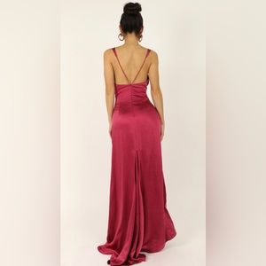 Showpo. | Dresses | When The Lights Are Low Dress In Raspberry Satin ...